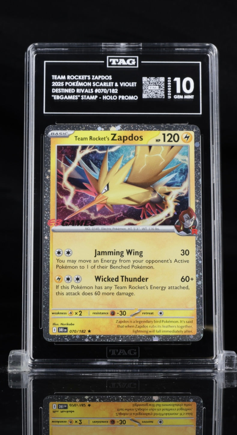 Team Rocket’s Zapdos #70 - EB Games Stamp - Destined Rivals - TAG 10 ...