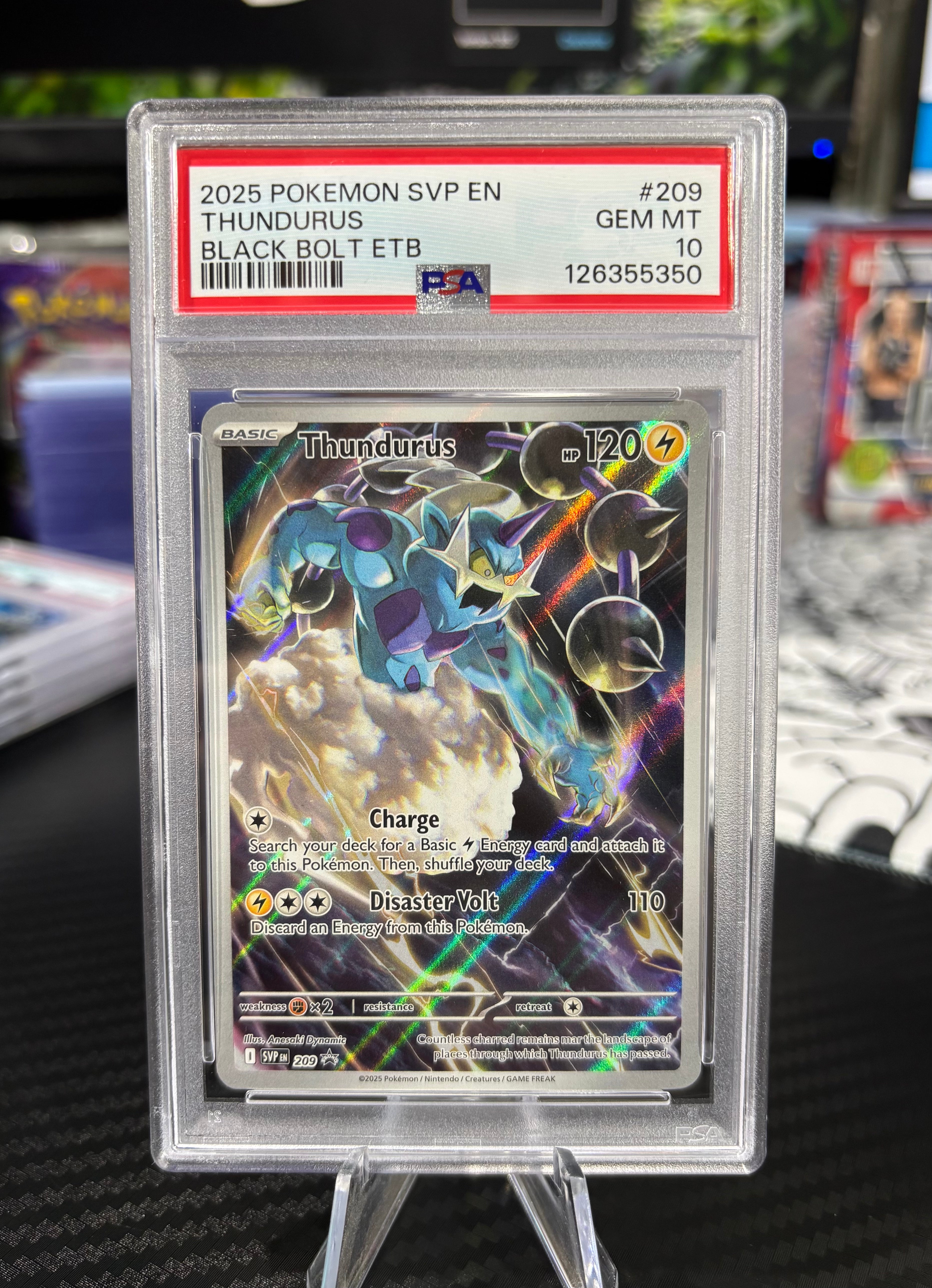 Thundurus Promo #209 - Black Bolt ETB - PSA 10 – PokéMoon Store